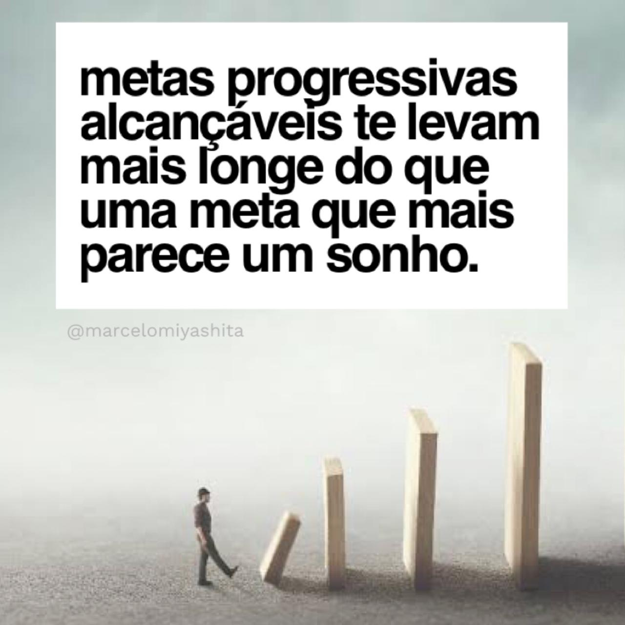 Metas progressivas alcançáveis te levam maislonge. - Miyashita Consulting